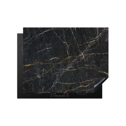 OnlyWow Herdabdeckplatte Marmor gold schwarz | Gr.: 59 x 52 cm