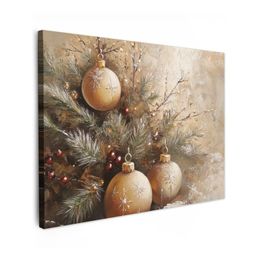 OnlyWow Leinwand Bilder Goldfarben | Gr.: 120 x 80 cm
