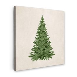 OnlyWow Leinwand Bilder Olivgr&uuml;n | Gr.: 50 x 50 cm