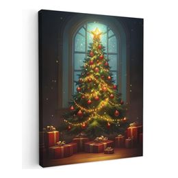 OnlyWow Leinwand Bilder Gr&uuml;n | Gr.: 20 x 30 cm