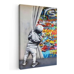 OnlyWow Leinwand Bilder Street Art | Gr.: 60 x 90 cm