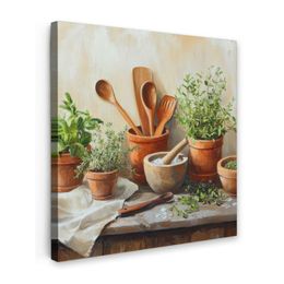 OnlyWow Leinwand Bilder Terra cotta | Gr.: 50 x 50 cm