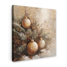 OnlyWow Leinwand Bilder Goldfarben | Gr.: 50 x 50 cm