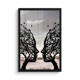 OnlyWow Poster mit Leiste Gesichtsbaum | Gr.: 40 x 60 cm