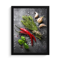 OnlyWow Poster mit Leiste Gew&uuml;rze | Gr.: 80 x 120 cm