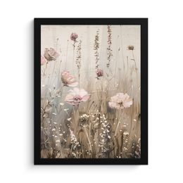 OnlyWow Poster mit Leiste Blumenfeld | Gr.: 30 x 40 cm