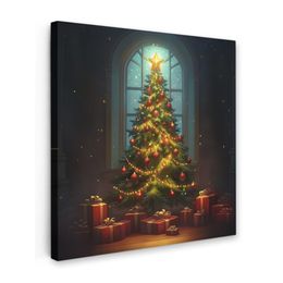 OnlyWow Leinwand Bilder Gr&uuml;n | Gr.: 90 x 90 cm