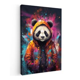 OnlyWow Leinwand Bilder Panda | Gr.: 40 x 60 cm