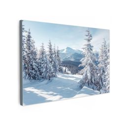 OnlyWow Leinwand Bilder Schneelandschaft | Gr.: 30 x 20 cm