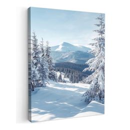OnlyWow Leinwand Bilder Schneelandschaft | Gr.: 20 x 30 cm