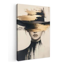 OnlyWow Leinwand Bilder Goldfarben | Gr.: 30 x 40 cm