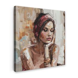OnlyWow Leinwand Bilder Tr&auml;umendes Portr&auml;t | Gr.: 50 x 50 cm
