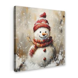 OnlyWow Leinwand Bilder Wei&szlig; | Gr.: 90 x 90 cm
