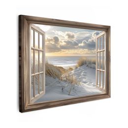OnlyWow Leinwand Bilder Sandfarben | Gr.: 30 x 20 cm