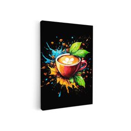 OnlyWow Leinwand Bilder Mokka | Gr.: 60 x 80 cm