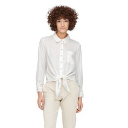 Only Bluse ONLLECEY LS KNOT in Wei&szlig; | Gr.: S