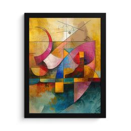 OnlyWow Poster mit Leiste Geometrie | Gr.: 30 x 40 cm