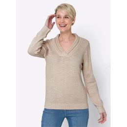 Sieh an! Pullover in beige-meliert | Gr.: 42