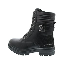 Tom Tailor Schn&uuml;rstiefel Schwarz | Gr.: 37