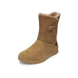 vitaform Veloursleder & Doubleface Stiefeletten in taupe | Gr.: 35