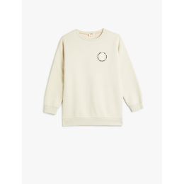 KOTON Sweatshirt Jungen Gr&ouml;&szlig;e 104/110 creme / schwarz