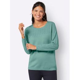 Sieh an! Ajour-Pullover in salbei | Gr.: 40