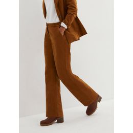 bonprix Cordhose aus Bio-Baumwolle mit Stretch, braun, Gr.42, Circular Collection &ndash; Mit Bio-Baumwolle f&uuml;r den Recycling-Kreislauf designed, aus Cord