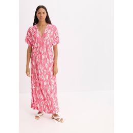 bonprix Maxikleid aus softem Viskose-Mix, pink, Viskose