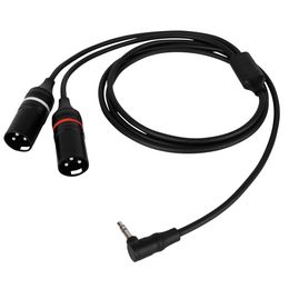 DAP-Audio DAP FL118 &ndash; Stereo-Miniklinkenstecker, rechtwinklig, auf 2 XLR/M 3P - 150 cm