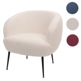 Mendler Lounge-Sessel HWC-O37, Cocktail-/Clubsessel Polstersessel Sessel, Stoff/Textil Boucl&eacute; (330g/m˛) Meta 153442