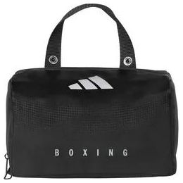 Kulturbeutel Adidas PERFORMANCE "Med Pouch Boxing", schwarz (schwarz, silber), Taschen, Polyester, Kulturbeutel, ist mit dem Backpack M und Backpack L kompatibel