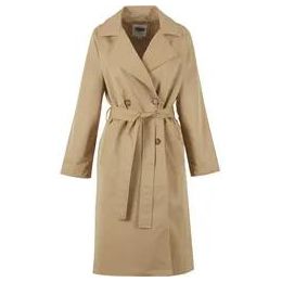 Winterjacke Urban Classics "Urban Classics Ladies Trenchcoat", Damen, Gr. M, beige (unionbeige), 100% Polyester, unifarben, normal, amerikanischer Ausschnitt, Jacken Winterjacke