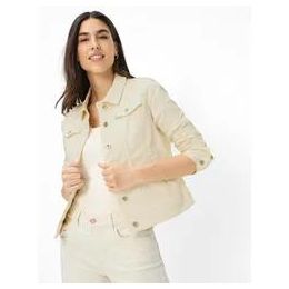 Jeansjacke Brax "Style MIAMI", Damen, Gr. 46, hellbeige, Denim/Jeans, 91% Baumwolle, 7% Elastomultiester, 2% Elasthan, Jacken Jeansjacke