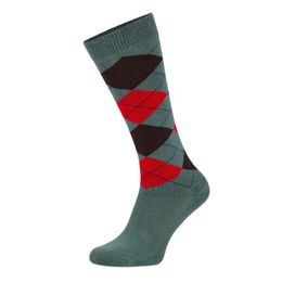 Black Forest Kniestr&uuml;mpfe pine green/dark chocolate/red chilli 39-42
