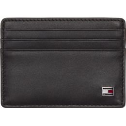 Kartenetui Tommy Hilfiger "ETON CC HOLDER", Damen, schwarz, Leder, Basic, Kleinlederwaren, aus echtem Leder