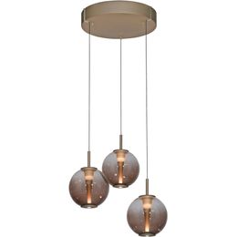 NEUHAUS PURE LED Pendelleuchte "PURE E-Infinity", bronzefarben, 3, &Oslash; 35,3cm H: 80cm, 1 Stk., Leuchten, e-SLIDE Funktion, CCT, dimmbar, Fernbedienung, LED Pendelleuchte