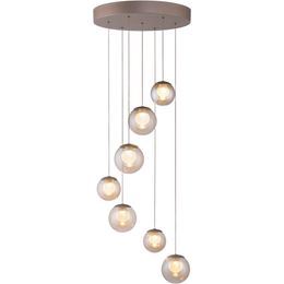 NEUHAUS PURE LED Pendelleuchte "PURE Popup", 7, &Oslash; 40cm H: 60cm, 1 Stk.bronzefarben, Leuchten, Comfort Lift, CCT, dimmbar &uuml;ber Fernbedienung