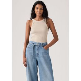Levi's LEVI'S Damen Tanktop "ESSENTIAL RACER TANK"garment dye fa191913 chateau gray rib, Gr. L, Jersey, Obermaterial: 95% Baumwolle, 5% Elasthan, Tops, Slim