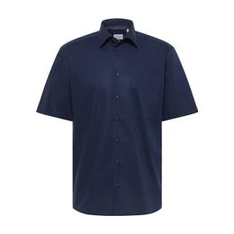 Kurzarmhemd Eterna "COMFORT FIT", Herren, Gr. 40, Normalgr&ouml;&szlig;en, navy, Popeline, 100% Baumwolle, normal, Hemden, NON IRON (b&uuml;gelfrei)