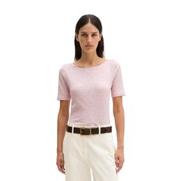 Marc O'Polo T-Shirt MARC O'POLO "aus softem Slub-Jersey", Damen, Gr. L, dried rose, Obermaterial: 100% Baumwolle, unifarben, Basic, regular fit, U-Boot-Ausschnitt, normaler Saum, Shirts T-Shirt