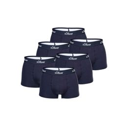 Boxershorts s.Oliver "Boxershort 6er Pack", Herren, Gr. L, blau (marine), Obermaterial: 92% Baumwolle CO. 8% Elasthan EL., Unterhosen