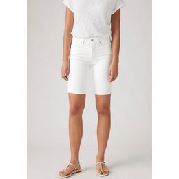Levi's Shorts LEVI'S "SHAPING BERMUDA", Damen, Gr. 28, N-Gr, chalk wei&szlig;, Web, Obermaterial: 97% Baumwolle, 3% Elasthan, regular fit kniefrei, Hosen Shorts, Sommerhose im Five-Pocket Style