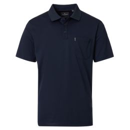 Poloshirt Casamoda "Casamoda Polo-Shirt uni", Damen, Gr. L, blau (dunkelblau), 55% Baumwolle, 45% Polyester, Shirts