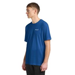 Funktionsshirt Jack Wolfskin "VONNAN S/S T M", Herren, Gr. L (52), blau orchid, Obermaterial: 100% Polyester, Shirts Funktionsshirt, f&uuml;r warme Temperaturen, atmungsaktiv, feuchtigkeitsregulierend
