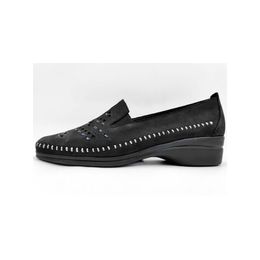 Slipper, Damen, Gr. 41, schwarz, Veloursleder, Schuhe Slipper