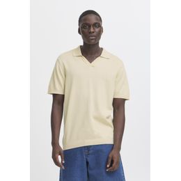 Poloshirt Blend "BHAlli", Herren, Gr. 3XL, beige (bleached sand), Web, 50% Baumwolle, 50% Lyocell, unifarben, Basic, normal normal, V-Ausschnitt, eingefasste Kante, Shirts, L&auml;ssiges Poloshirt
