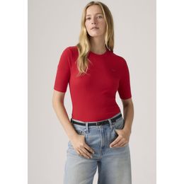 Levi's LEVI'S Damen T-Shirt "LUCA SLIM TEE"urban rot rib knit, Gr. XS, Jersey, Obermaterial: 96% Baumwolle, 4% Elasthan, Shirts, Slim Fit