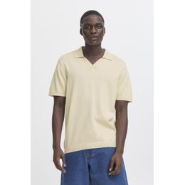 Poloshirt Blend "BHAlli", Herren, Gr. L, bleached sand, Web, 50% Baumwolle, 50% Lyocell, unifarben, Basic, normal normal, V-Ausschnitt, eingefasste Kante, Shirts, L&auml;ssiges Poloshirt