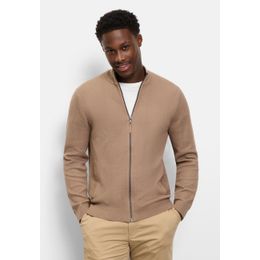 Sweatjacke OLYMP "OLYMP Casual Strick", Herren, Gr. XL, natur, 55% Baumwolle, 45% Polyester, Sweatjacken Sweatjacke