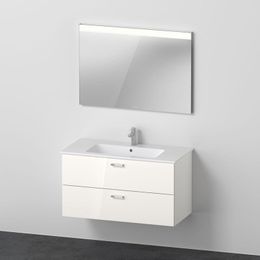 Duravit ME by Starck Waschtisch mit XBase Schrank, mit Spiegel, XB007204545,